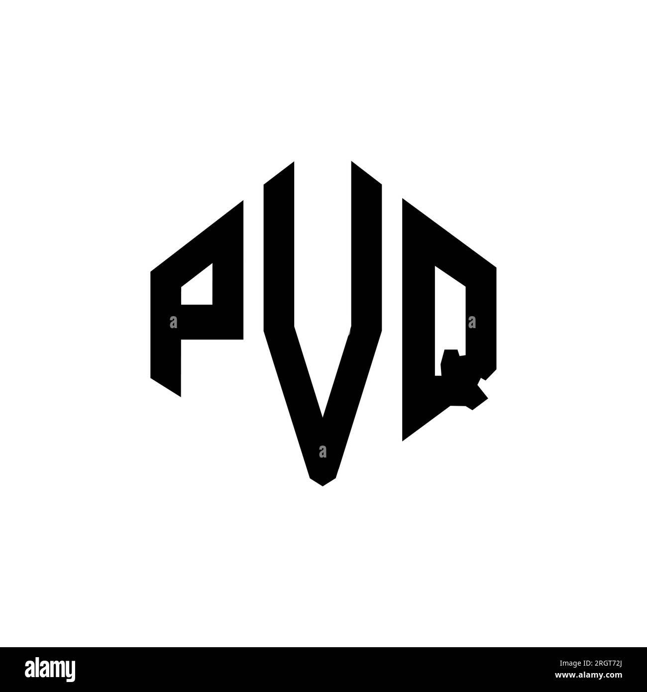 PVQ letter logo design with polygon shape. PVQ polygon and cube shape ...
