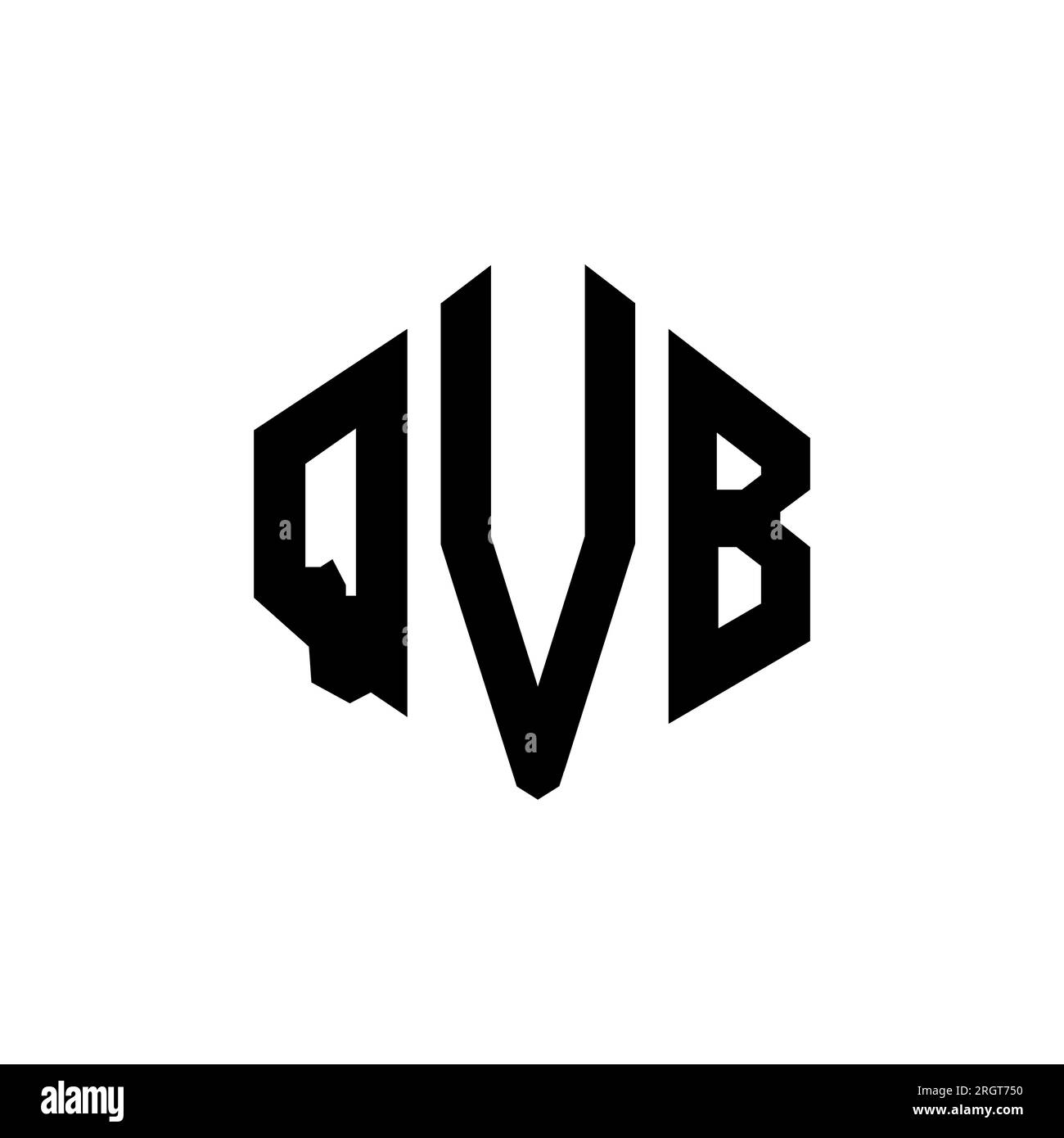 QVB letter logo design with polygon shape. QVB polygon and cube shape ...