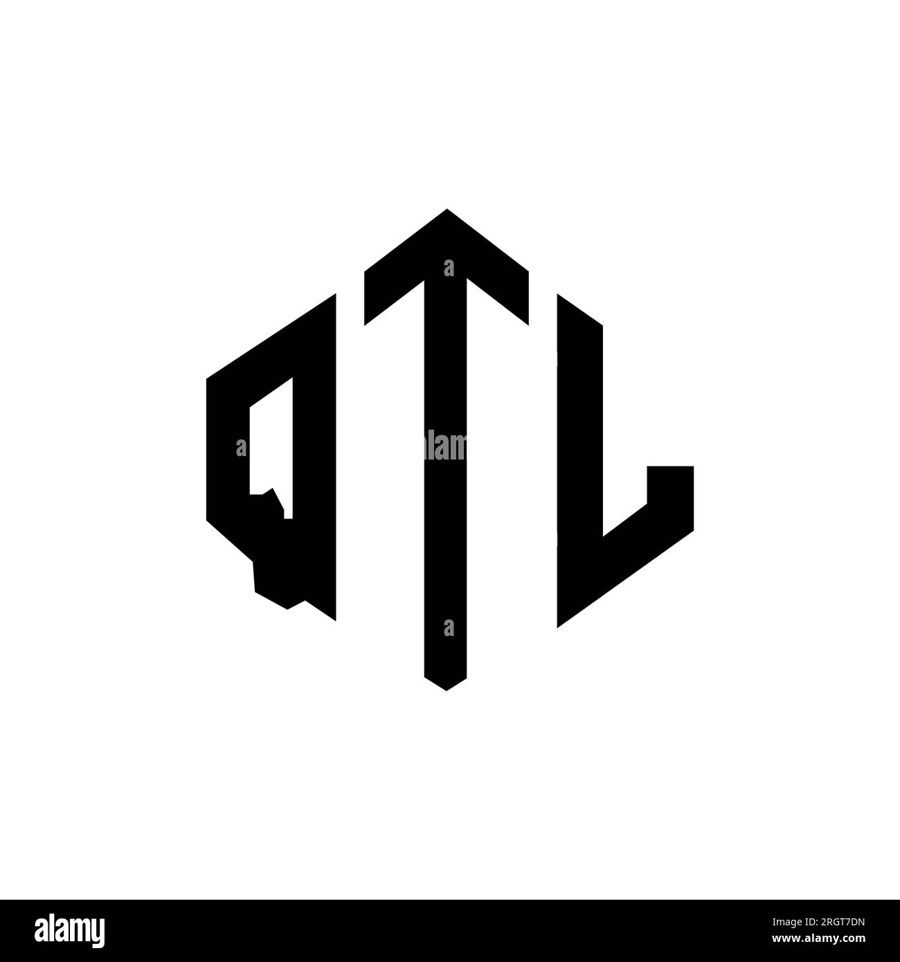 QTL letter logo design with polygon shape. QTL polygon and cube shape ...