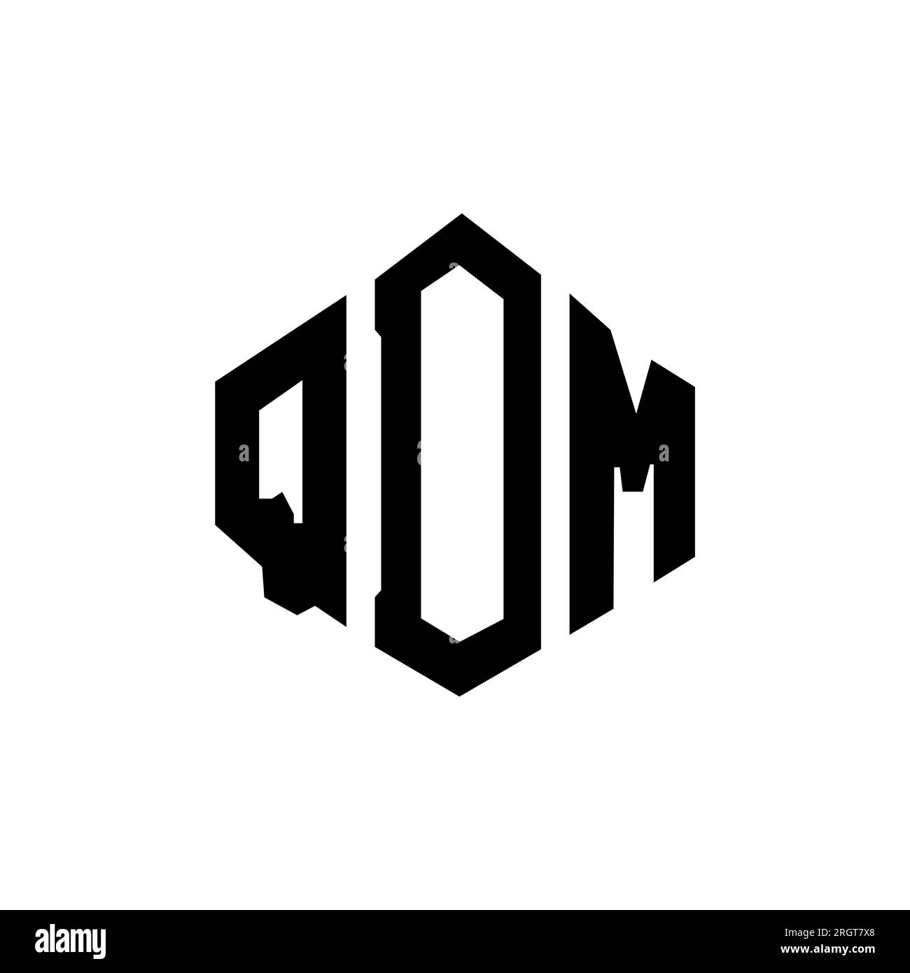 QDM letter logo design with polygon shape. QDM polygon and cube shape ...