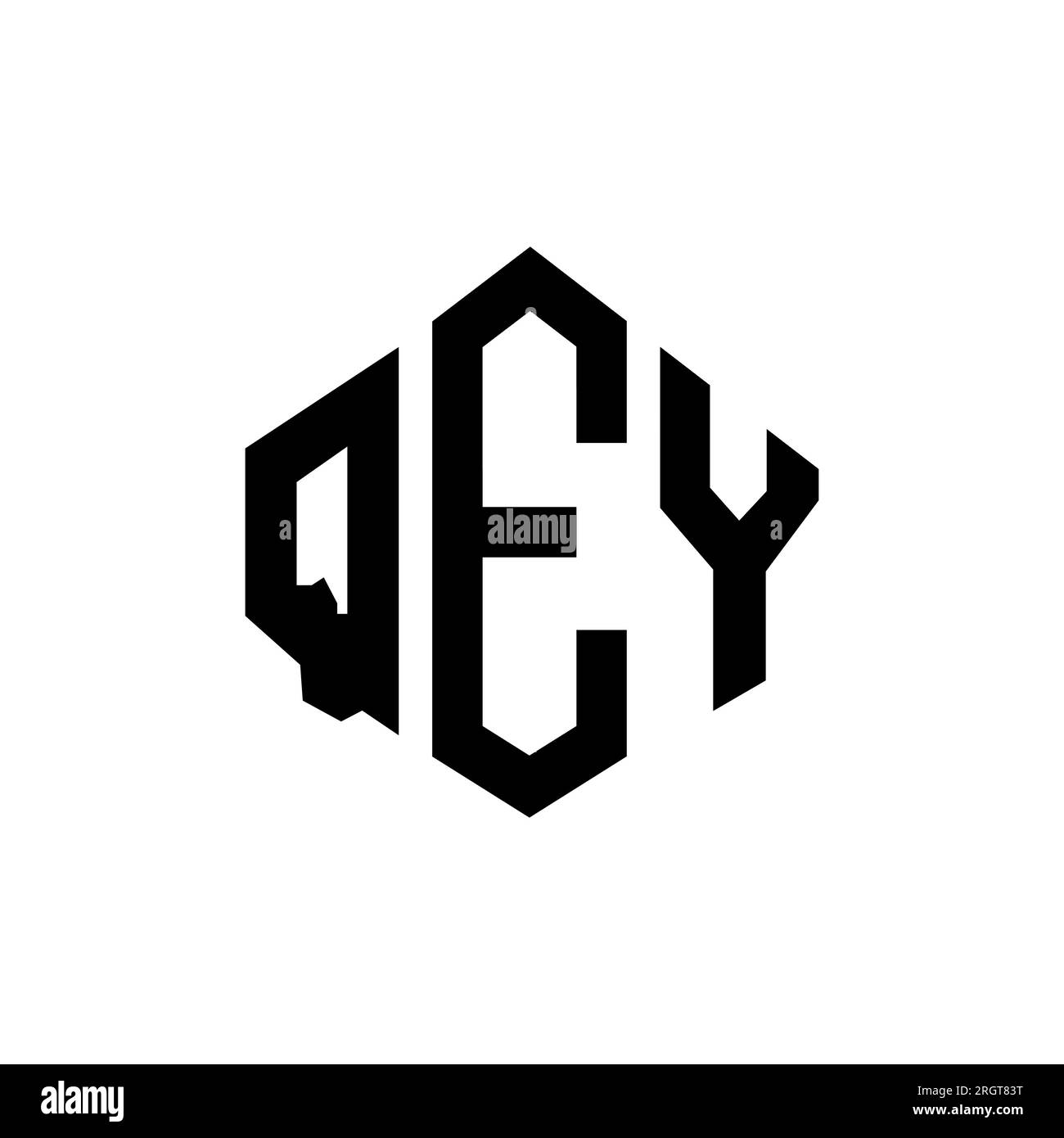 QEY letter logo design with polygon shape. QEY polygon and cube shape ...
