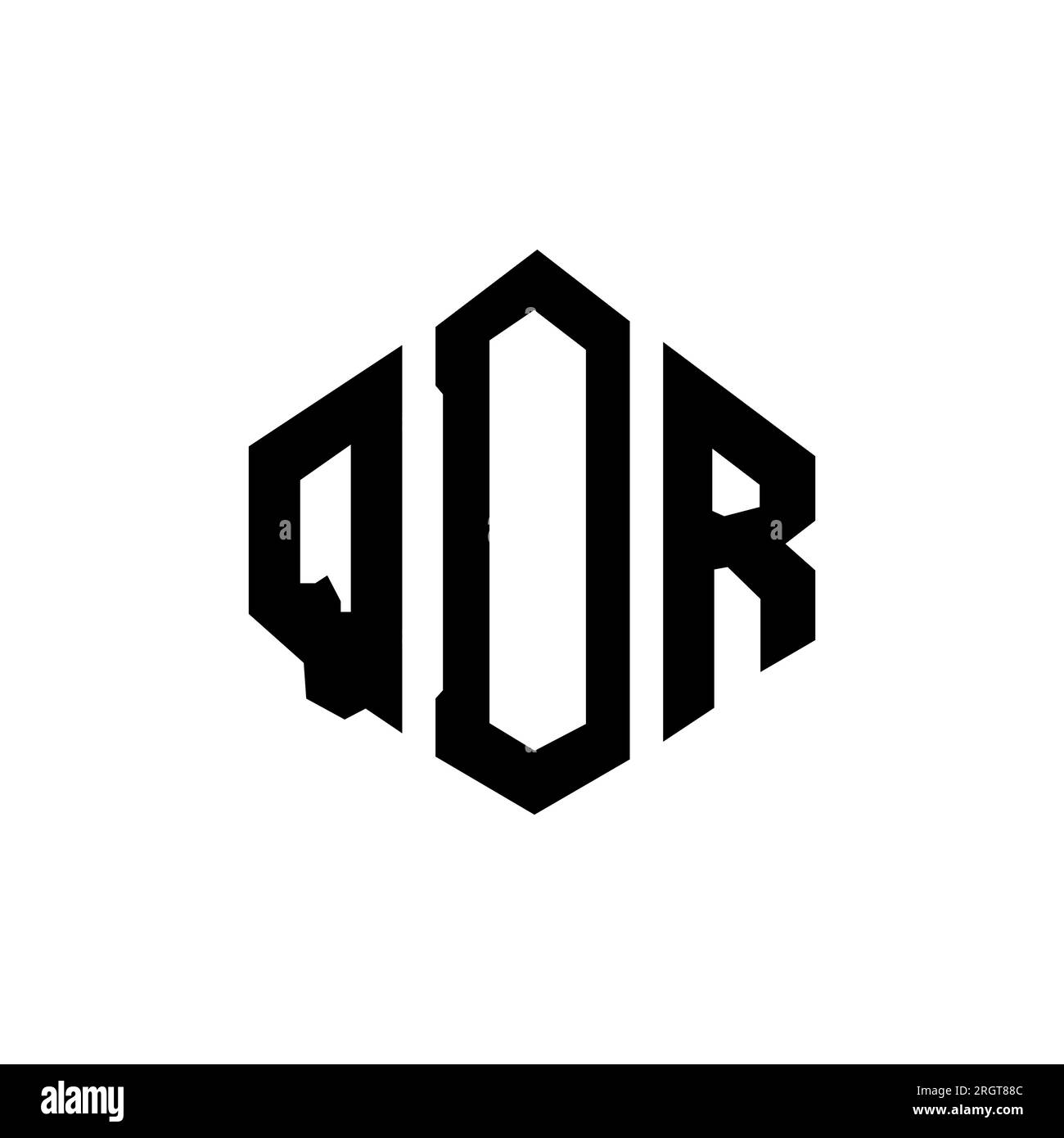QDR letter logo design with polygon shape. QDR polygon and cube shape ...