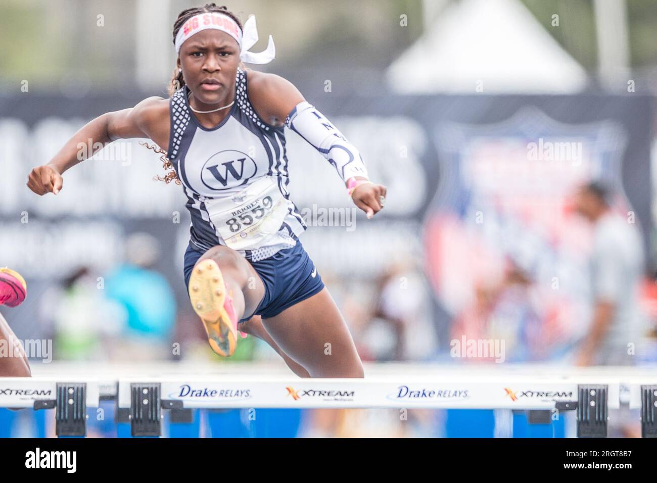 August 3, 2023: Makaylah Barber of The Wings Track Club competes in the ...