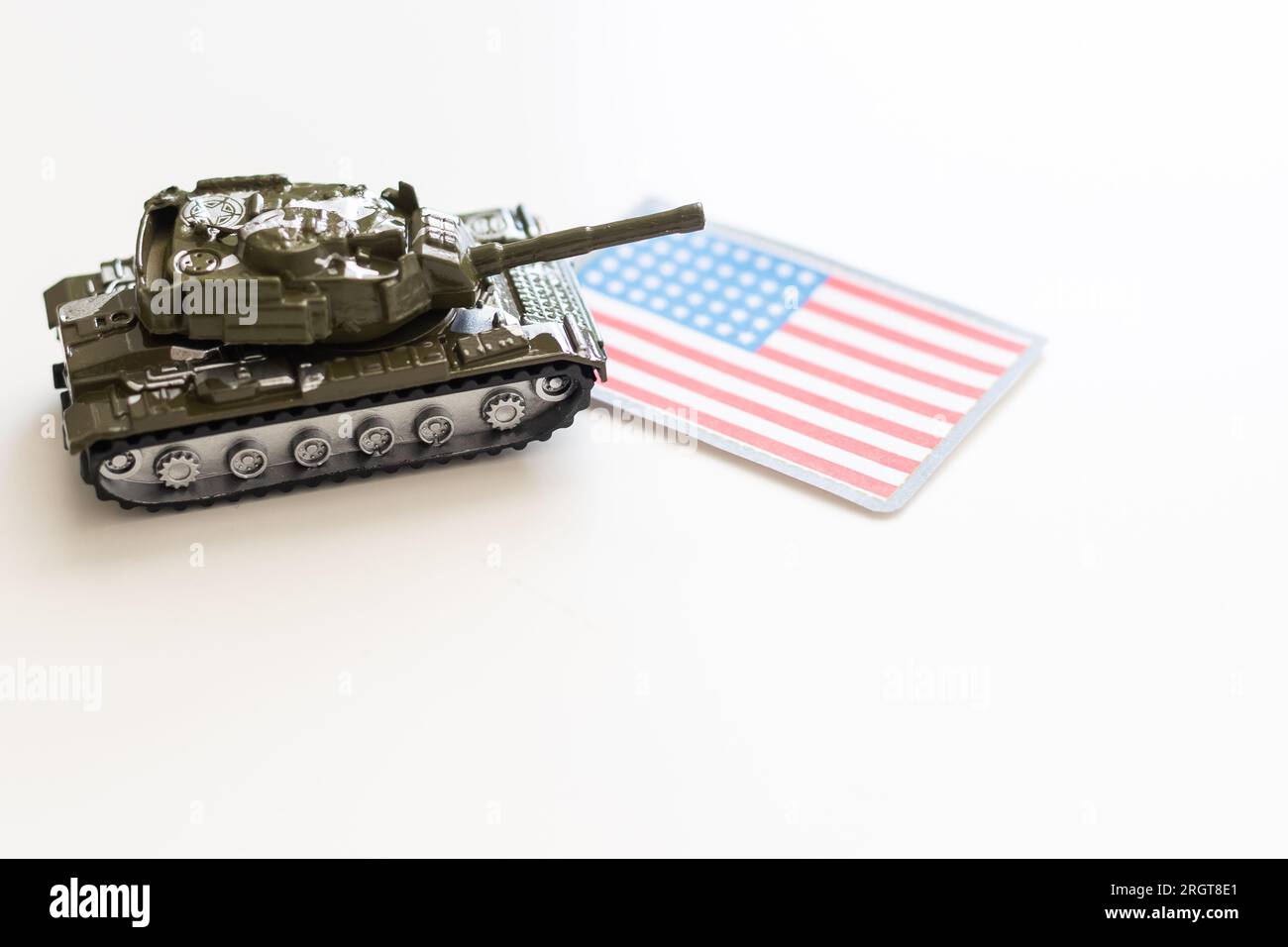 light tank apc with city camouflage on the USA flag background. 3d ...