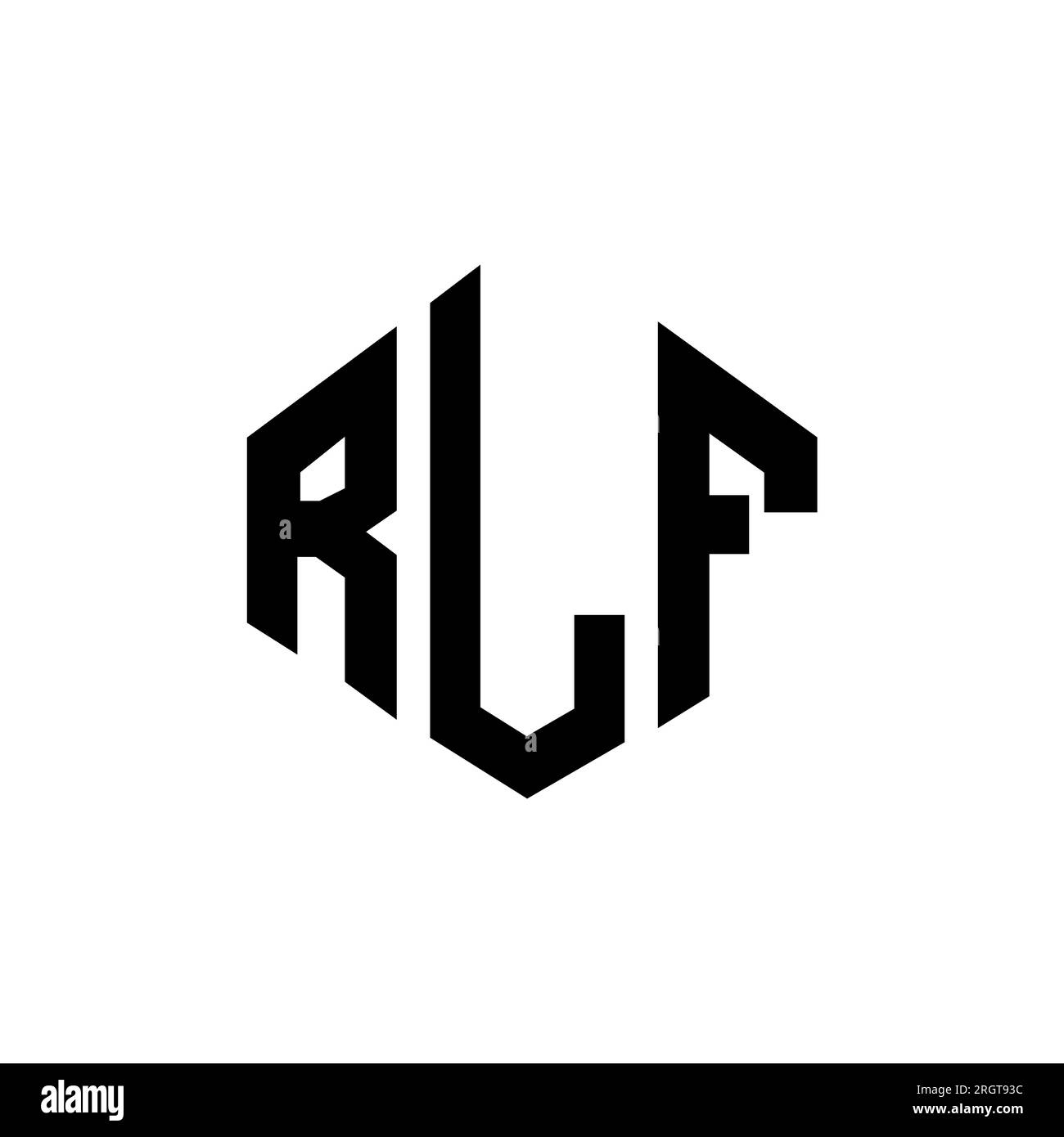 RLF letter logo design with polygon shape. RLF polygon and cube shape ...