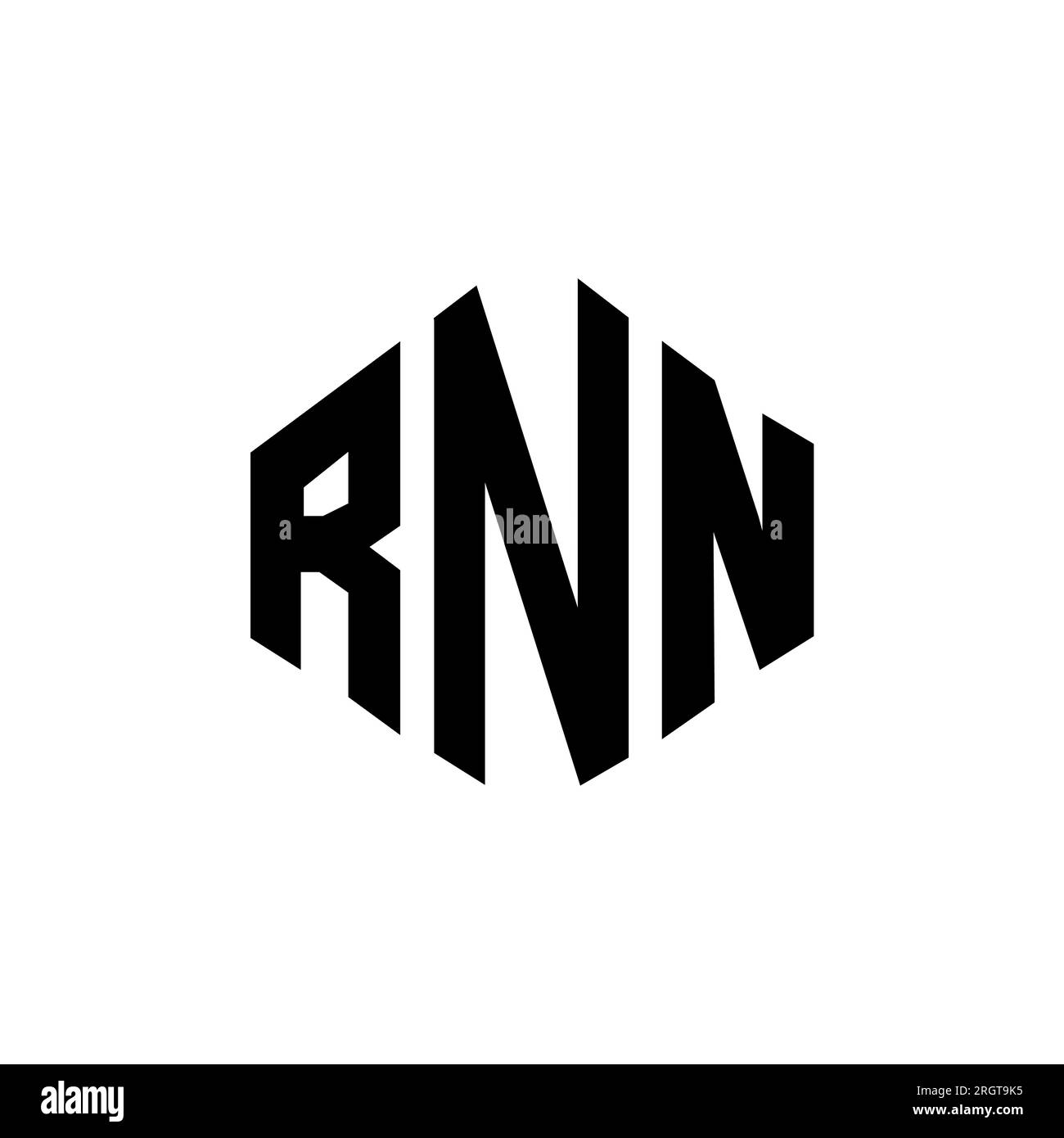 Rnn Letter Logo Design With Polygon Shape Rnn Polygon And Cube Shape
