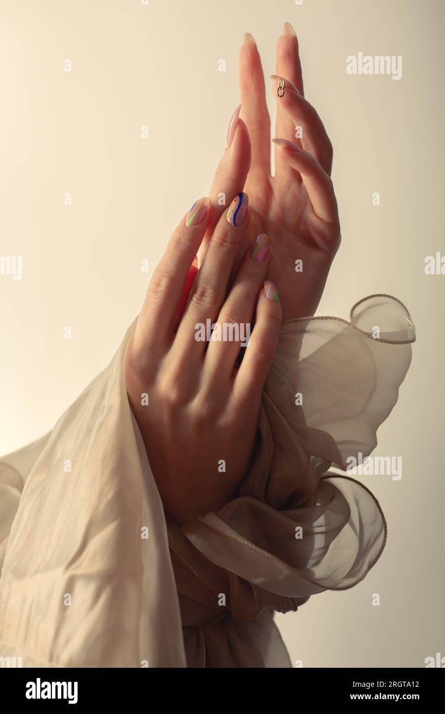 Hands with manicure hi-res stock photography and images - Alamy