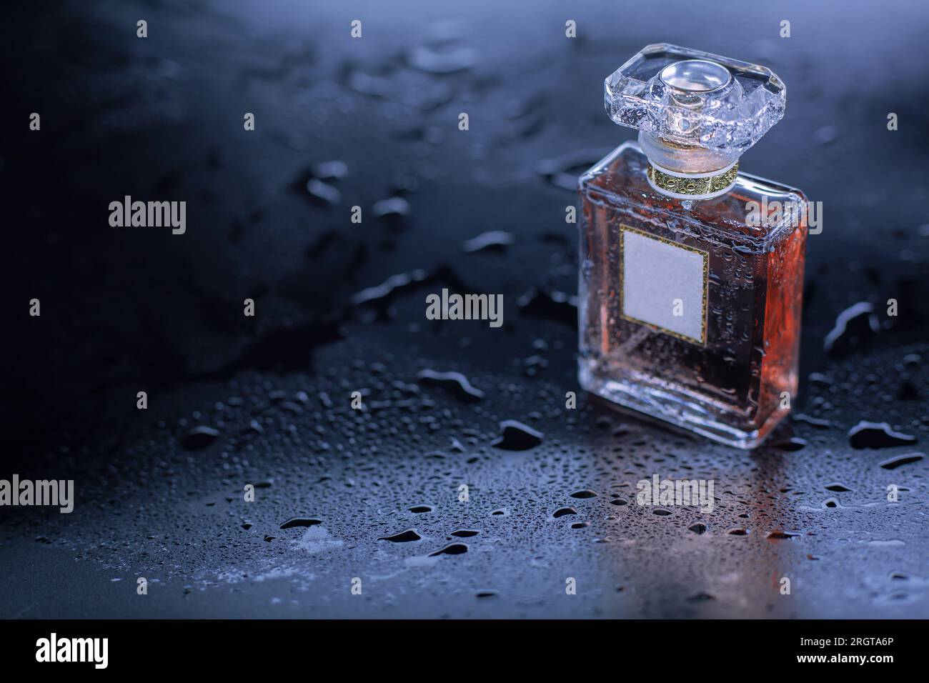 female wet perfume on grey table Stock Photo - Alamy