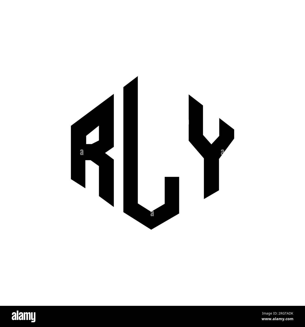 RLY letter logo design with polygon shape. RLY polygon and cube shape ...
