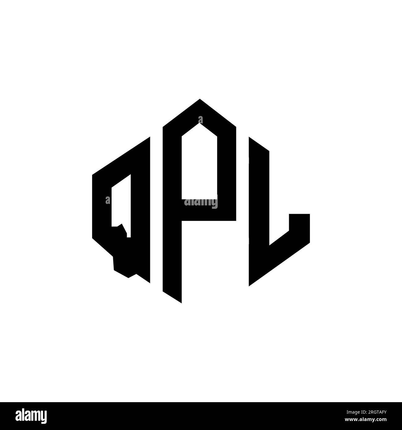 QPL letter logo design with polygon shape. QPL polygon and cube shape ...