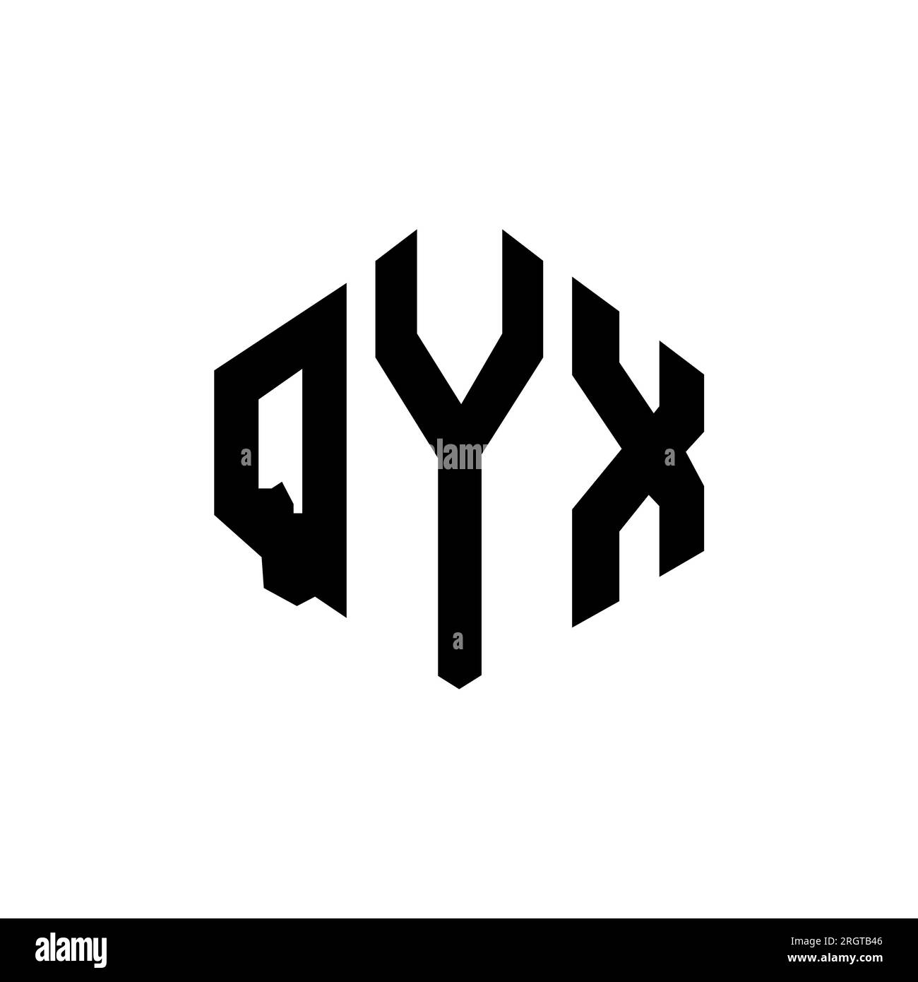 QYX letter logo design with polygon shape. QYX polygon and cube shape ...