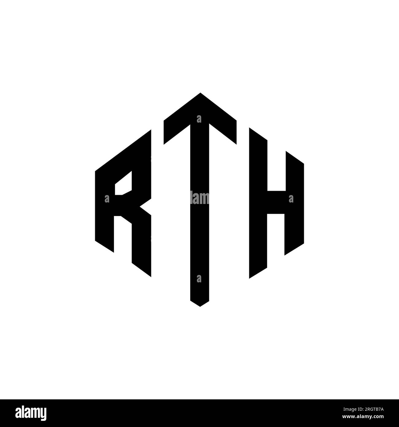 RTH letter logo design with polygon shape. RTH polygon and cube shape ...