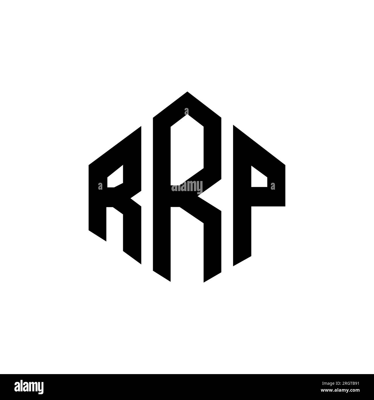 RRP letter logo design with polygon shape. RRP polygon and cube shape ...