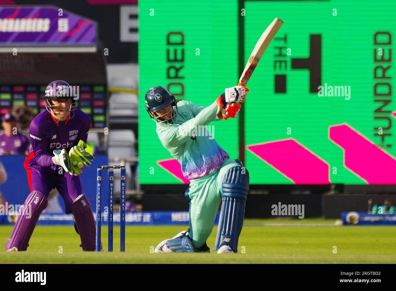 Leeds, 11 August 2023. Heinrich Klaasen batting for Oval Invincibles ...