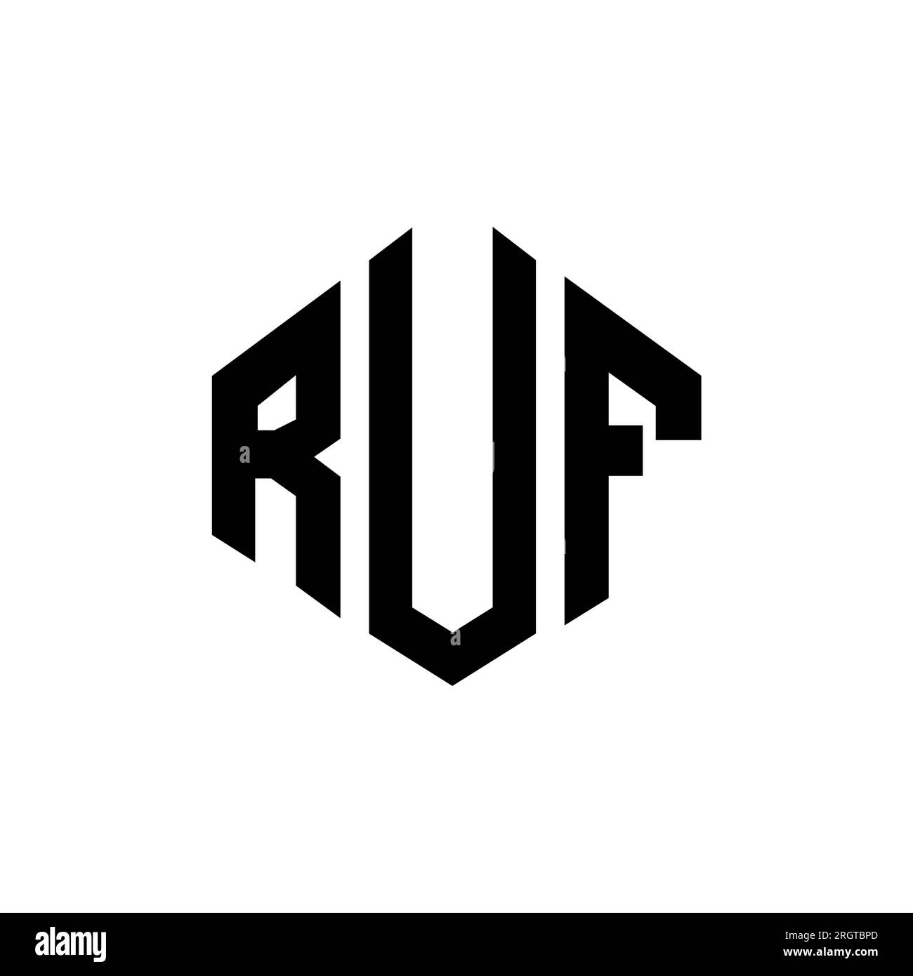 RUN letter logo design with polygon shape. RUN polygon and cube shape ...