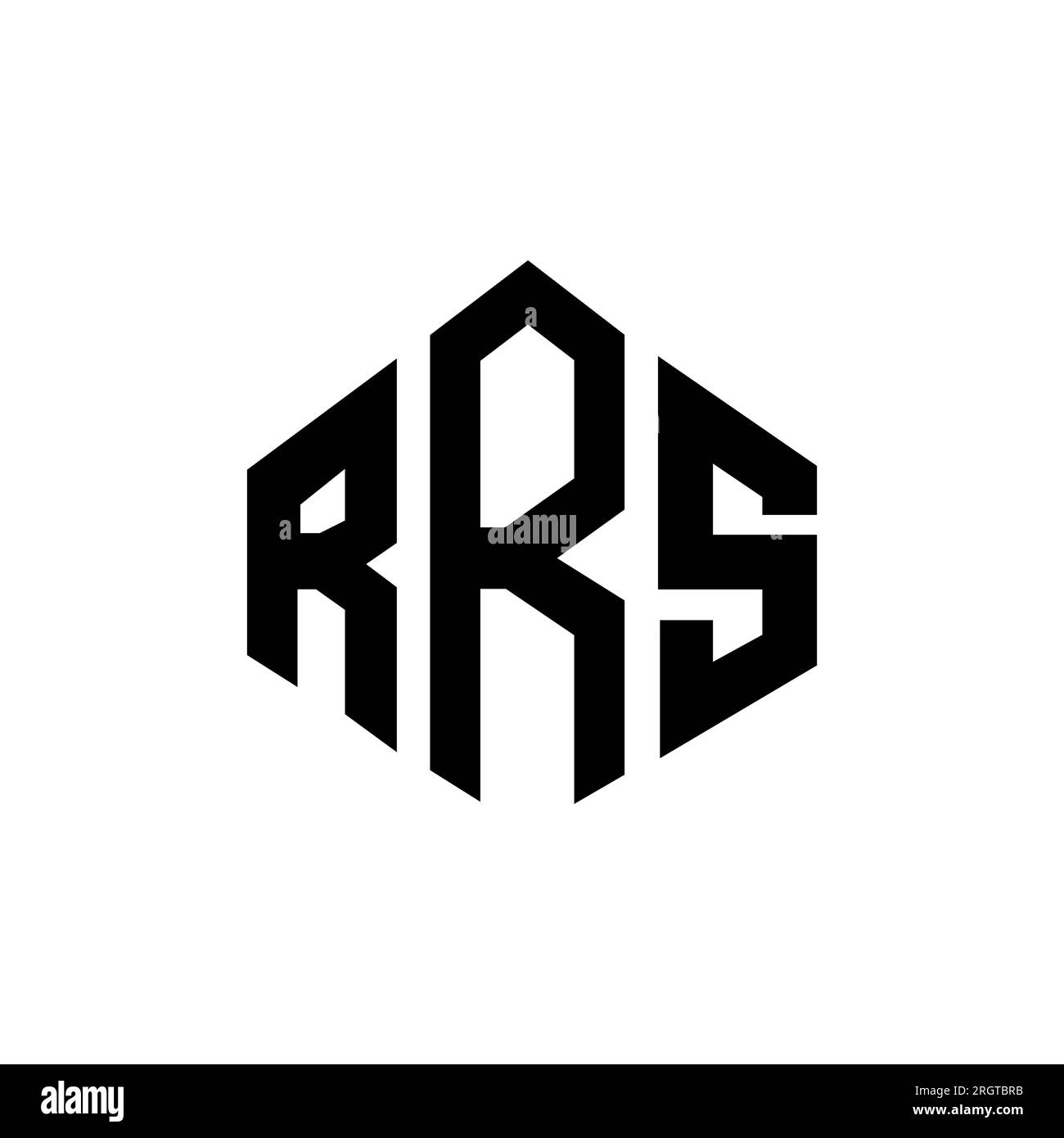 RRS letter logo design with polygon shape. RRS polygon and cube shape ...