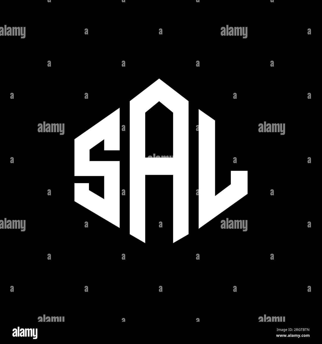SAL letter logo design with polygon shape. SAL polygon and cube shape ...