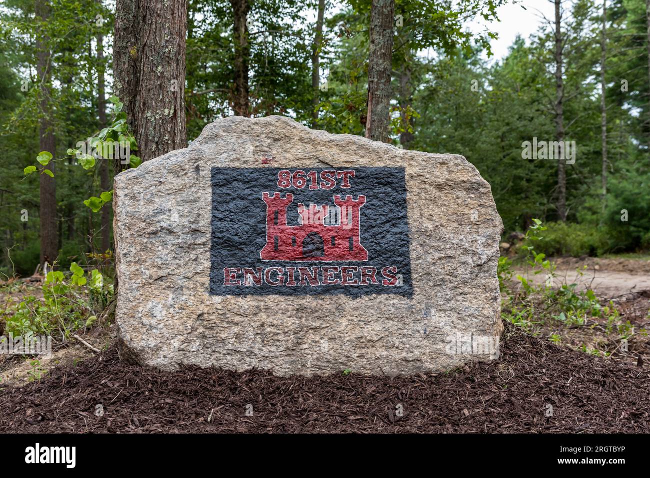 Rock painted by 861st Engineer Company at Leapfest, an international ...