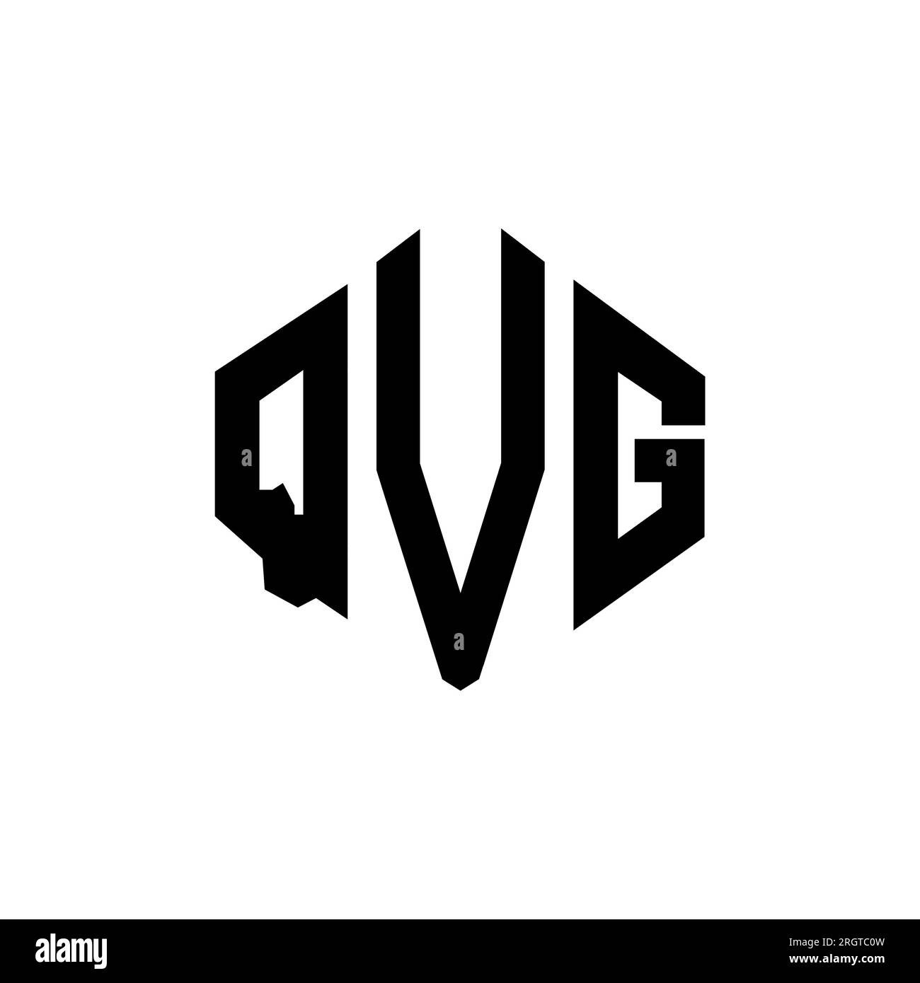 QVG letter logo design with polygon shape. QVG polygon and cube shape ...