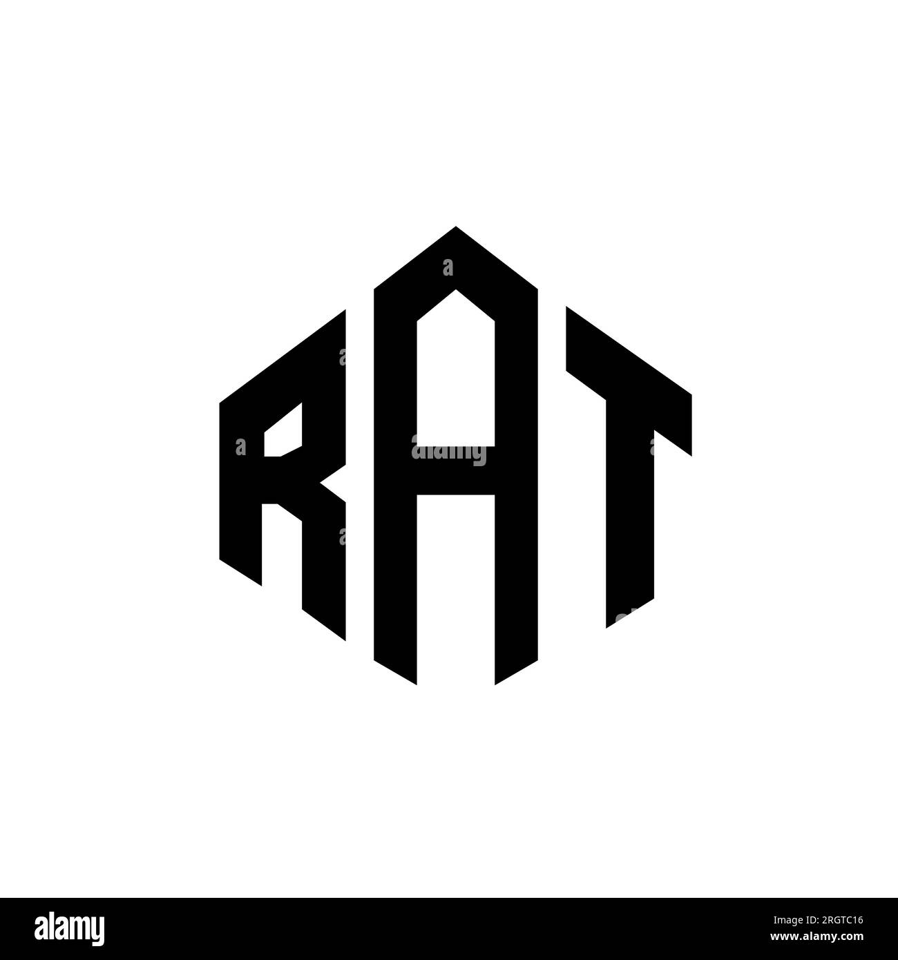 RAT letter logo design with polygon shape. RAT polygon and cube shape ...