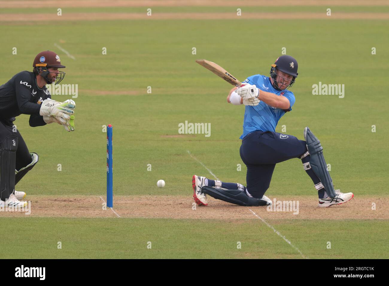 London, UK. 11th Aug, 2023. Kent's Ben Compton batting as Surrey take ...