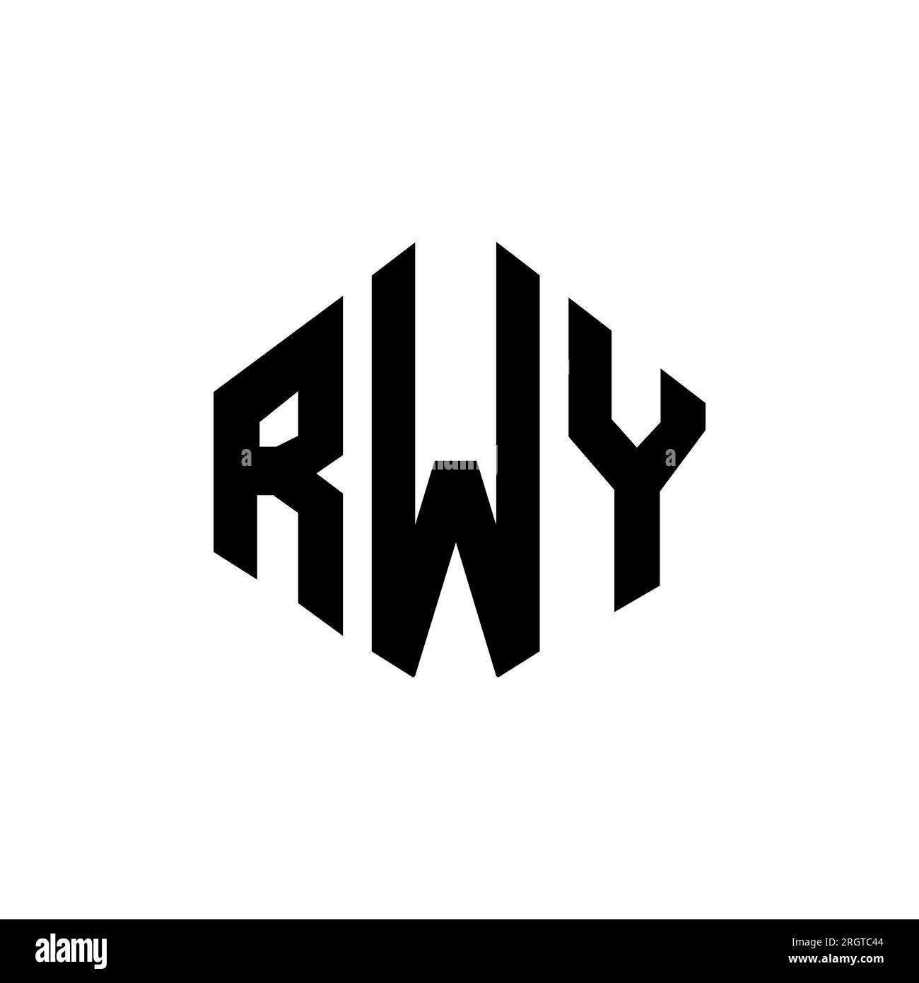RWY letter logo design with polygon shape. RWY polygon and cube shape ...