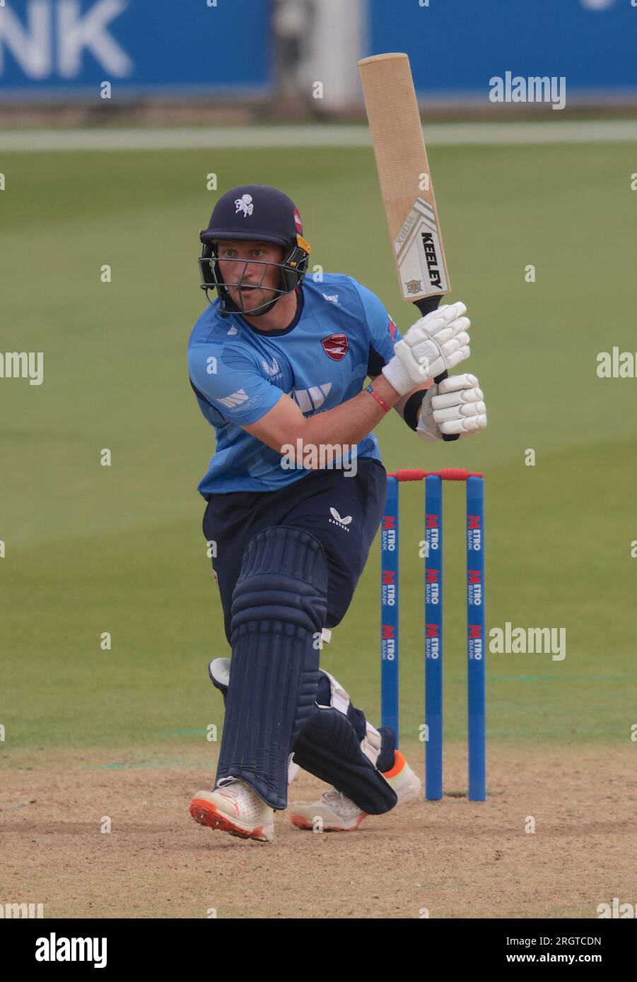 London, UK. 11th Aug, 2023. Kent's Harry Finch batting as Surrey take ...