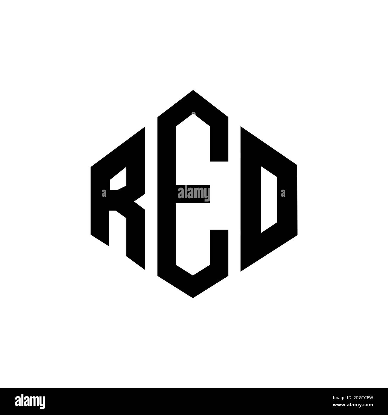 REO letter logo design with polygon shape. REO polygon and cube shape ...