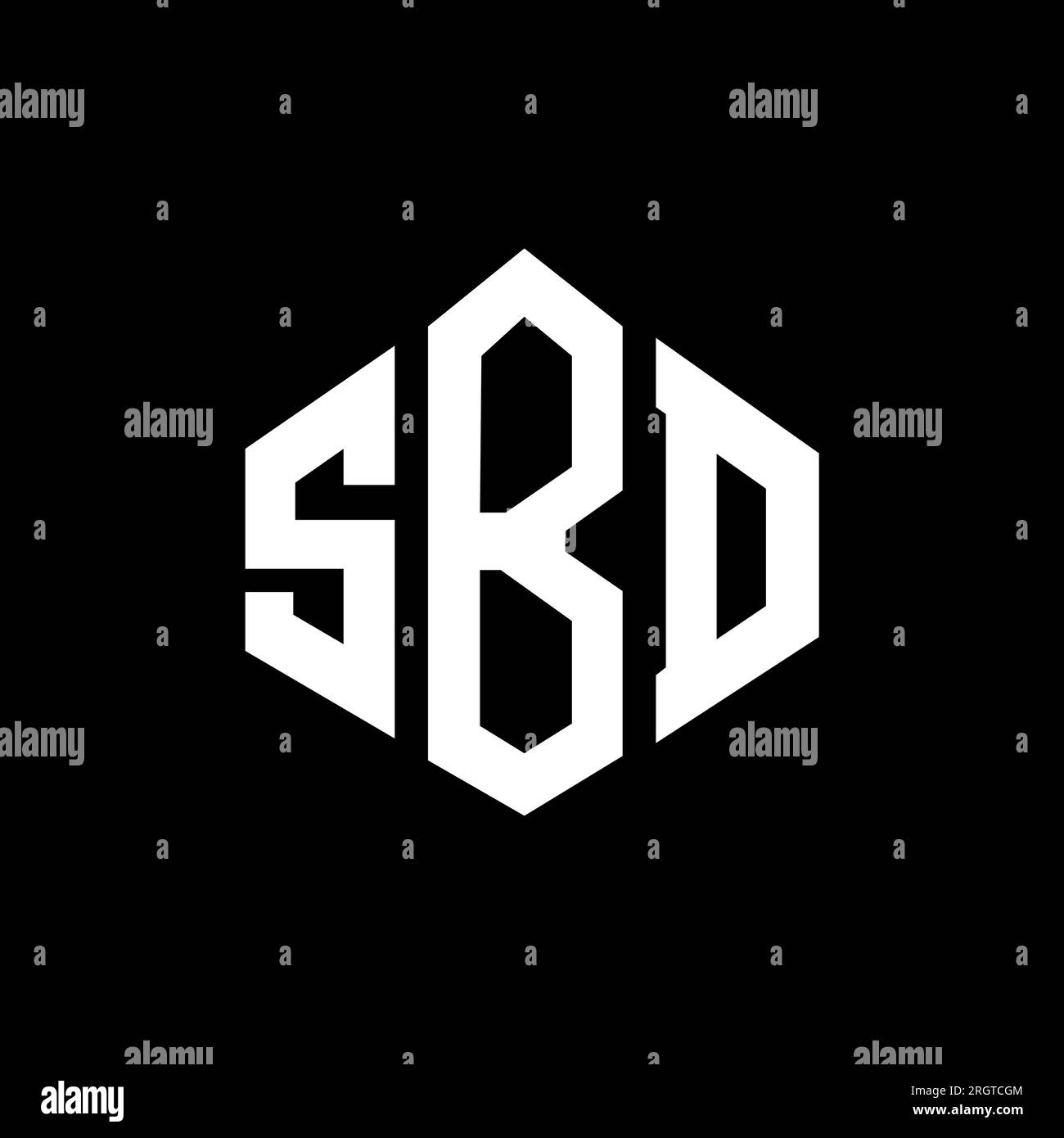 SBD letter logo design with polygon shape. SBD polygon and cube shape ...