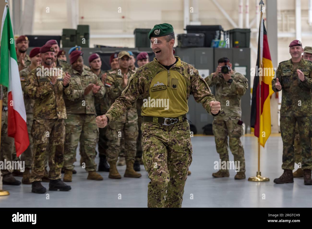 Award ceremony for Leapfest, international static line parachute training competition hosted by ...