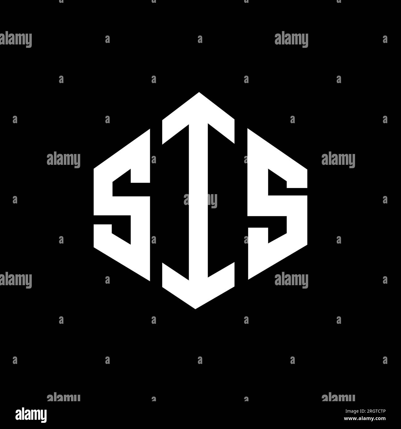 SIS letter logo design with polygon shape. SIS polygon and cube shape ...