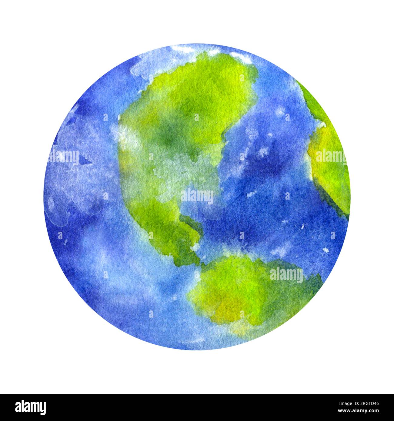 Earth blue planet solar system. Cosmos space clipart . Hand draw ...