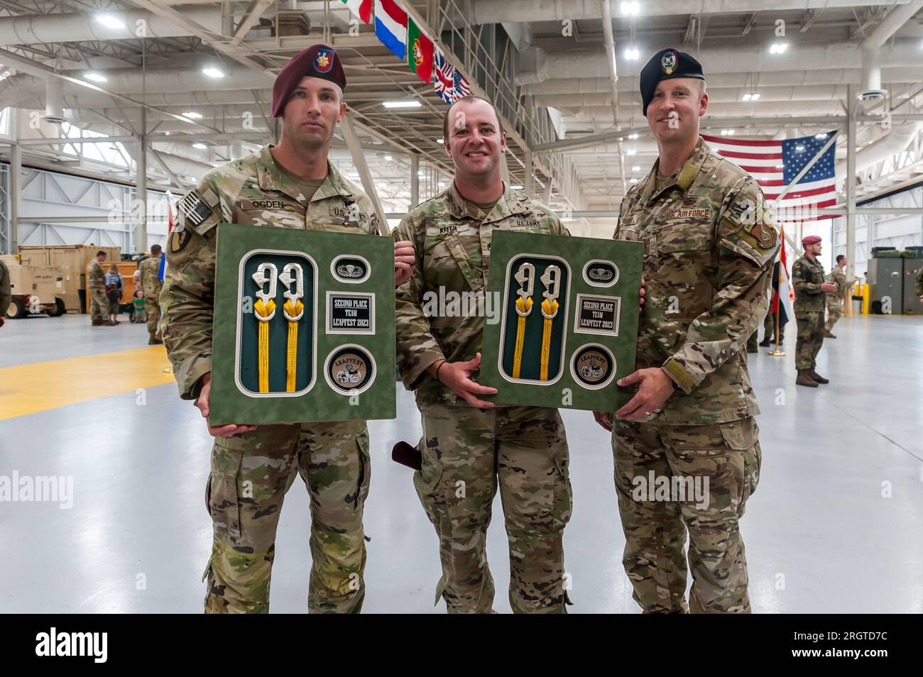 Award ceremony for Leapfest, international static line parachute training competition hosted by ...