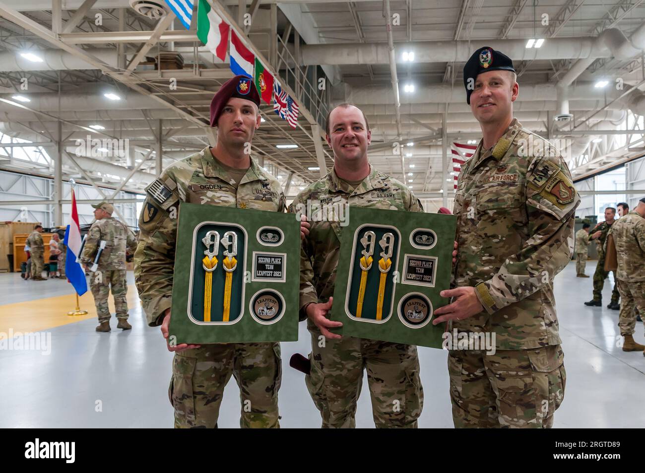 Award ceremony for Leapfest, international static line parachute training competition hosted by ...