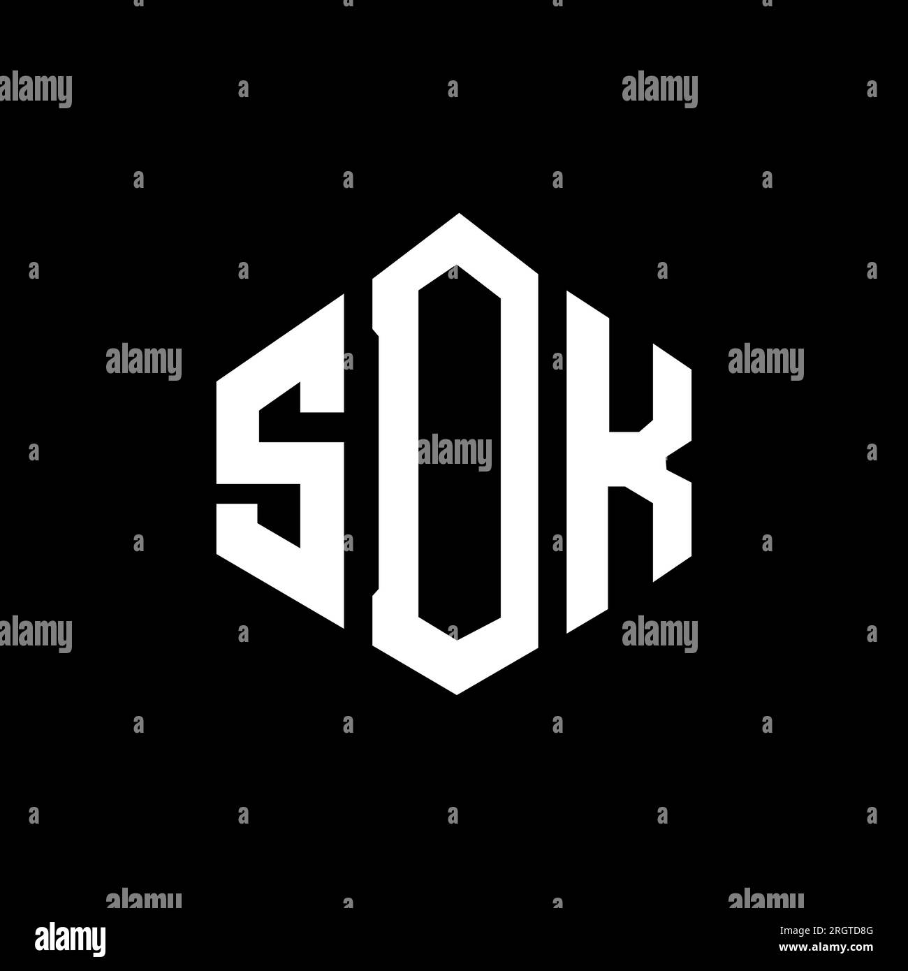 SDK letter logo design with polygon shape. SDK polygon and cube shape ...