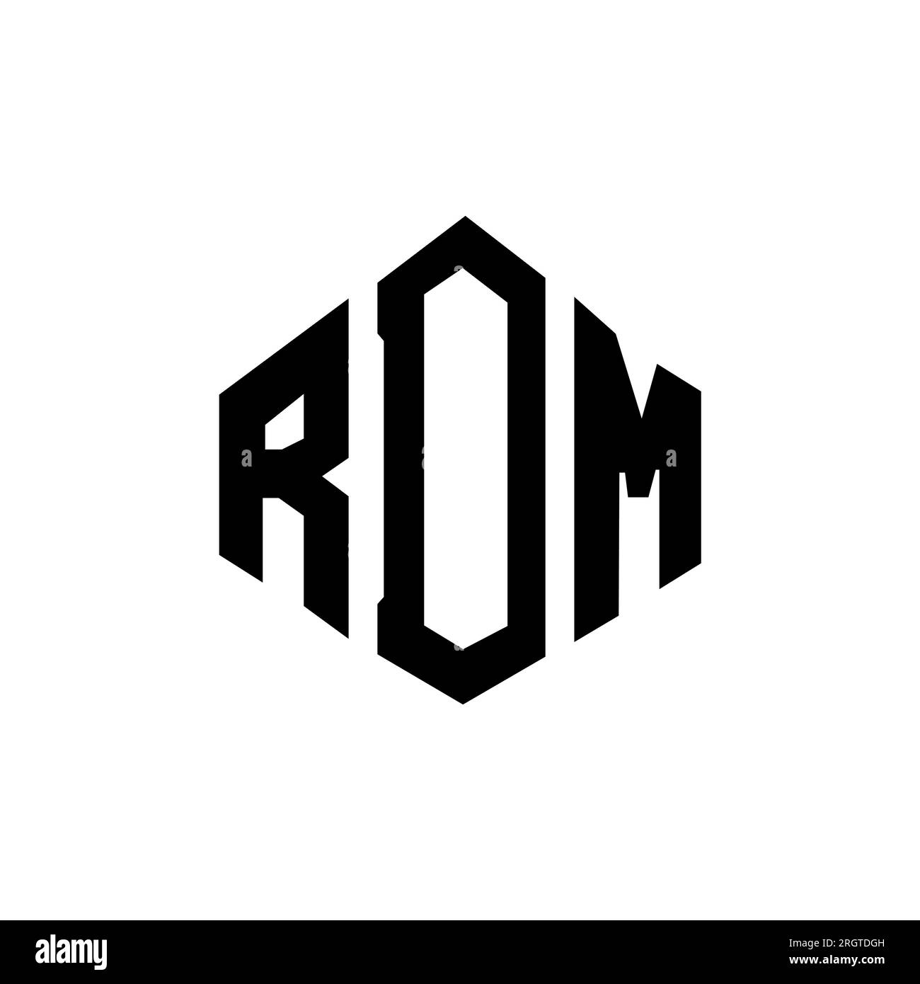 RDM letter logo design with polygon shape. RDM polygon and cube shape ...