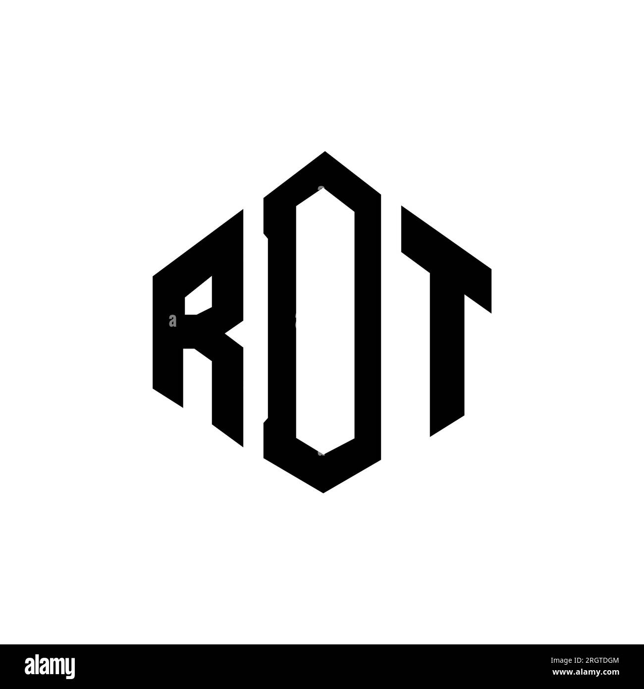RDT letter logo design with polygon shape. RDT polygon and cube shape ...
