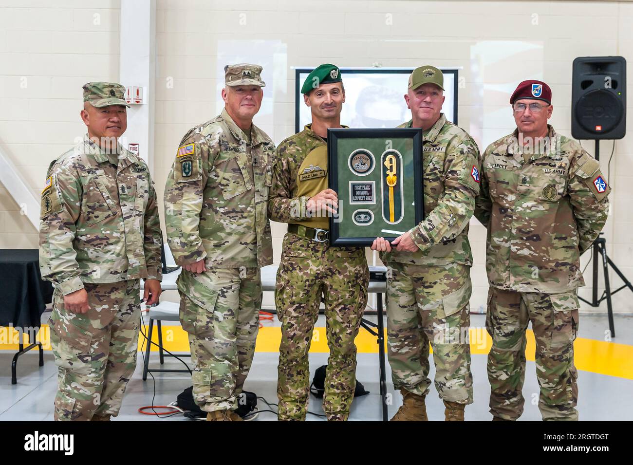 Award ceremony for Leapfest, international static line parachute training competition hosted by ...