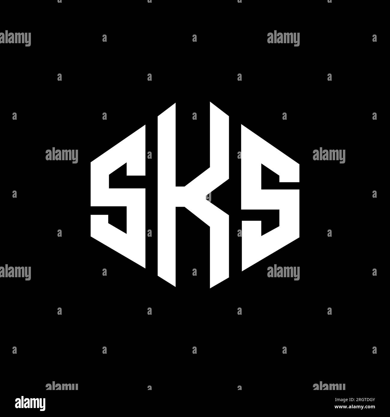 SKS letter logo design with polygon shape. SKS polygon and cube shape ...