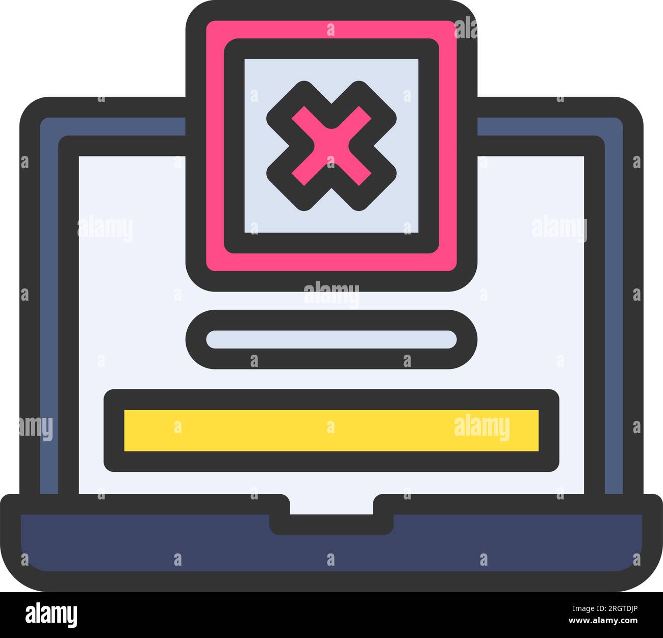 Laptop Rejected Icon Image Stock Vector Image & Art - Alamy