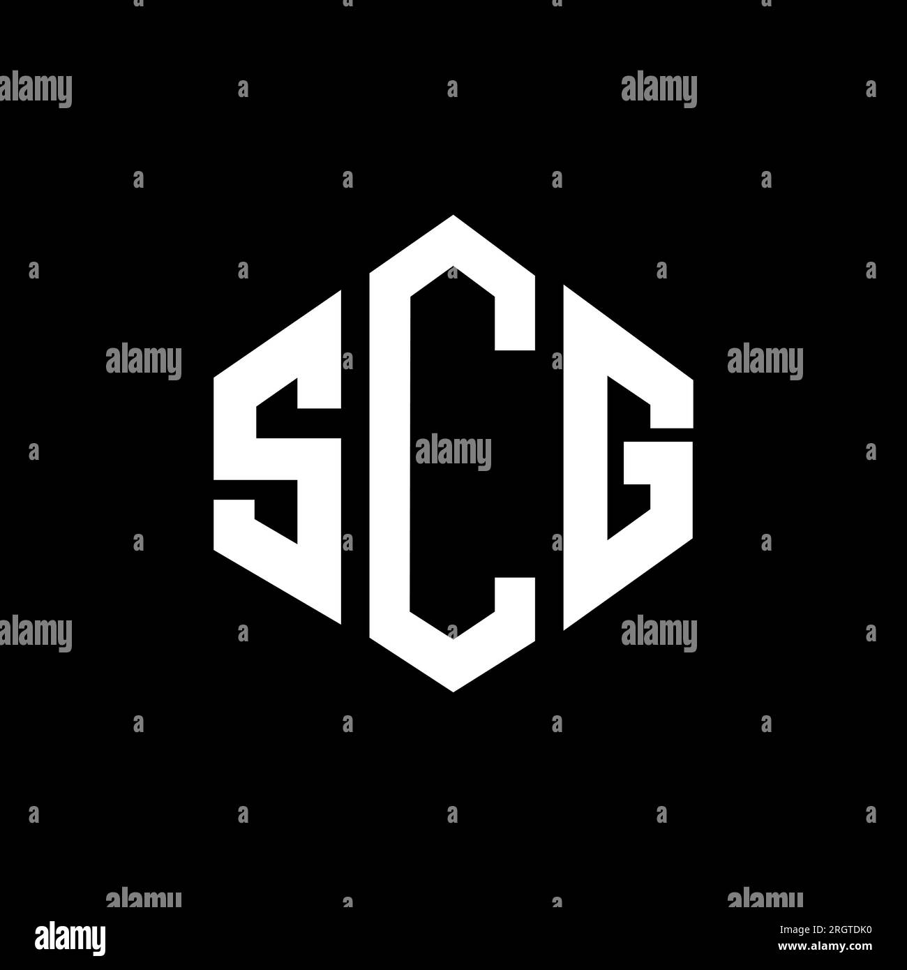 SCG letter logo design with polygon shape. SCG polygon and cube shape ...