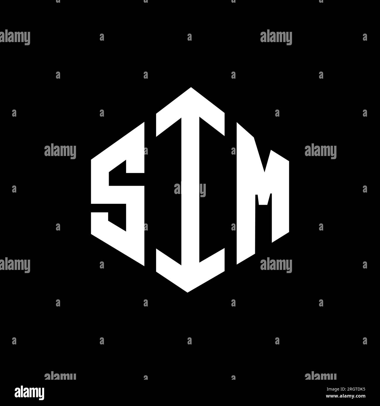 SIM letter logo design with polygon shape. SIM polygon and cube shape ...