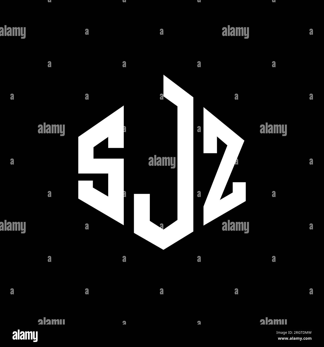 SJZ letter logo design with polygon shape. SJZ polygon and cube shape ...