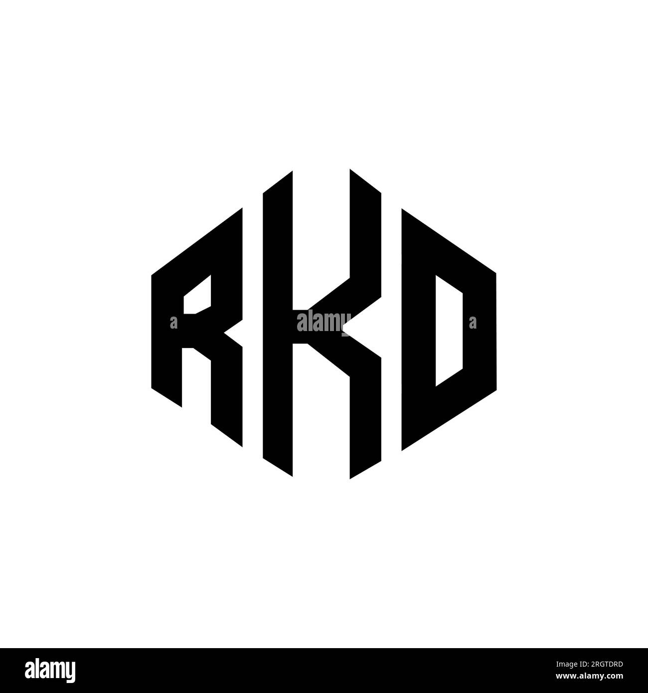 RKO letter logo design with polygon shape. RKO polygon and cube shape ...