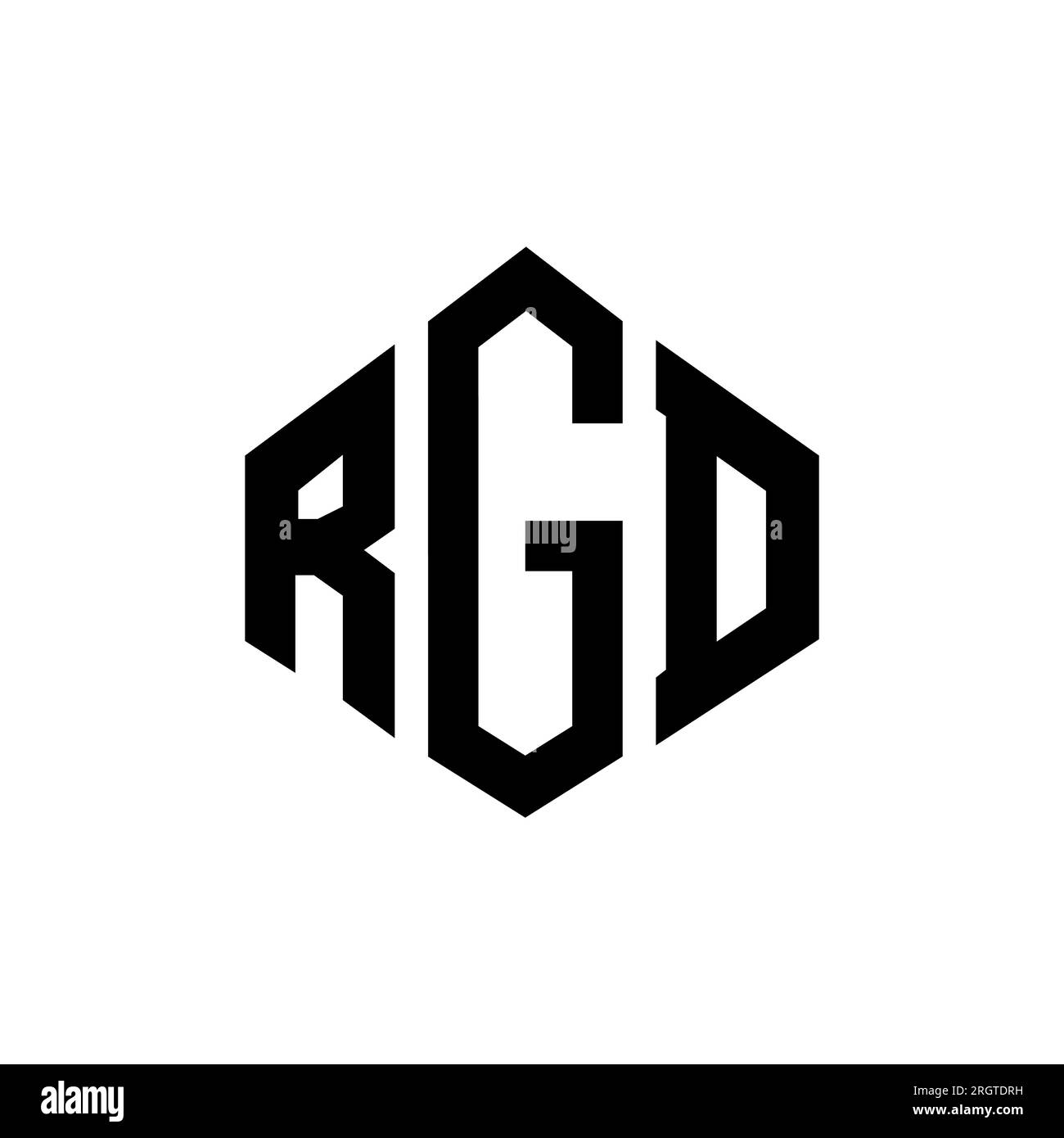 RGD letter logo design with polygon shape. RGD polygon and cube shape ...