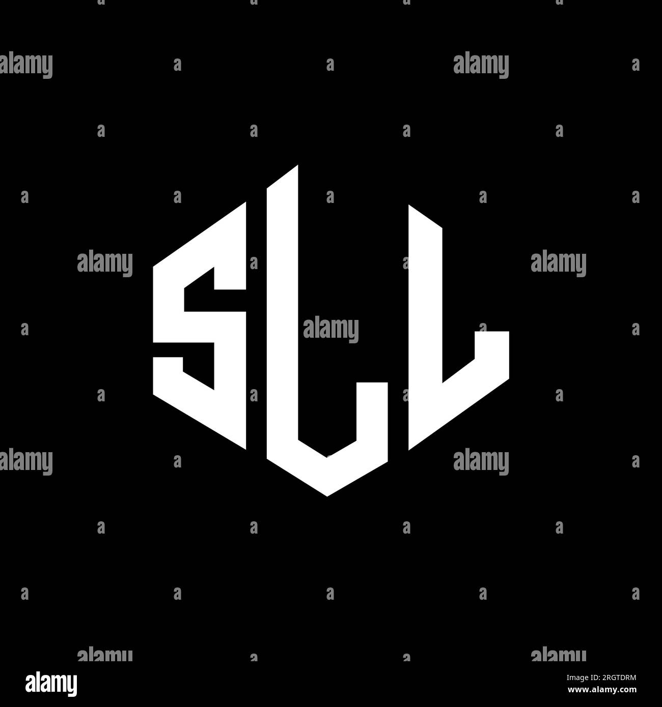 SLL letter logo design with polygon shape. SLL polygon and cube shape ...