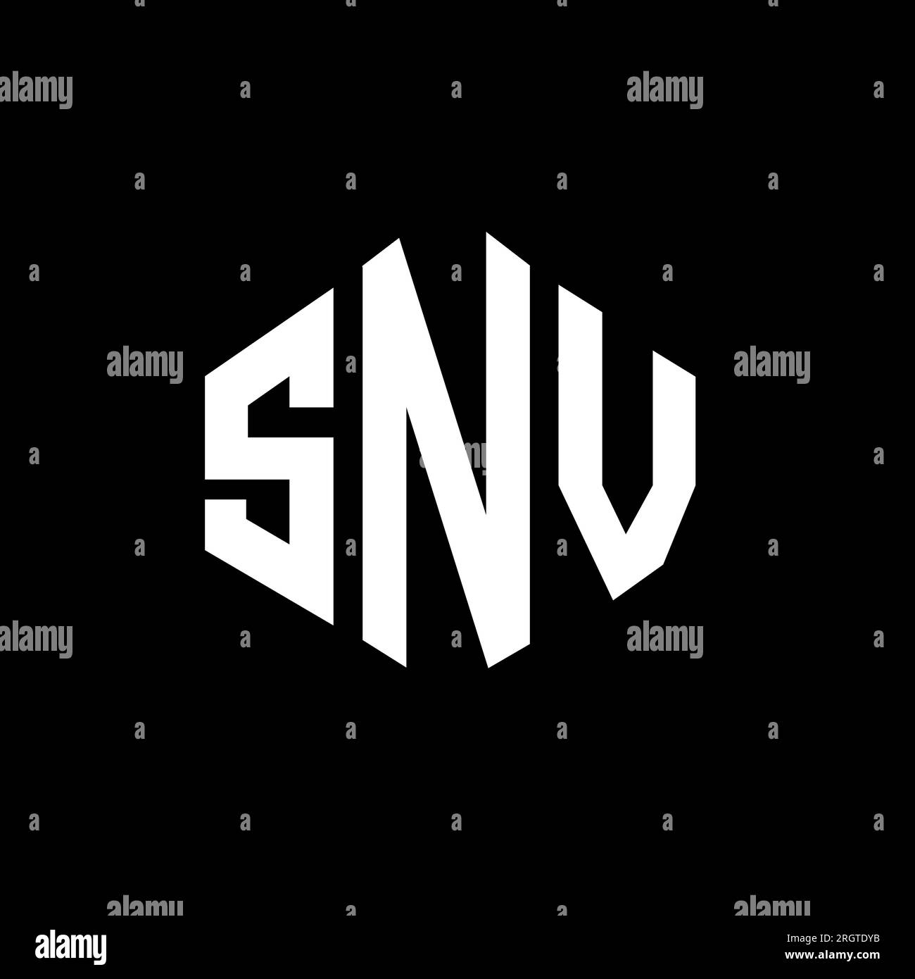 Snv Letter Logo Design With Polygon Shape Snv Polygon And Cube Shape Logo Design Snv Hexagon