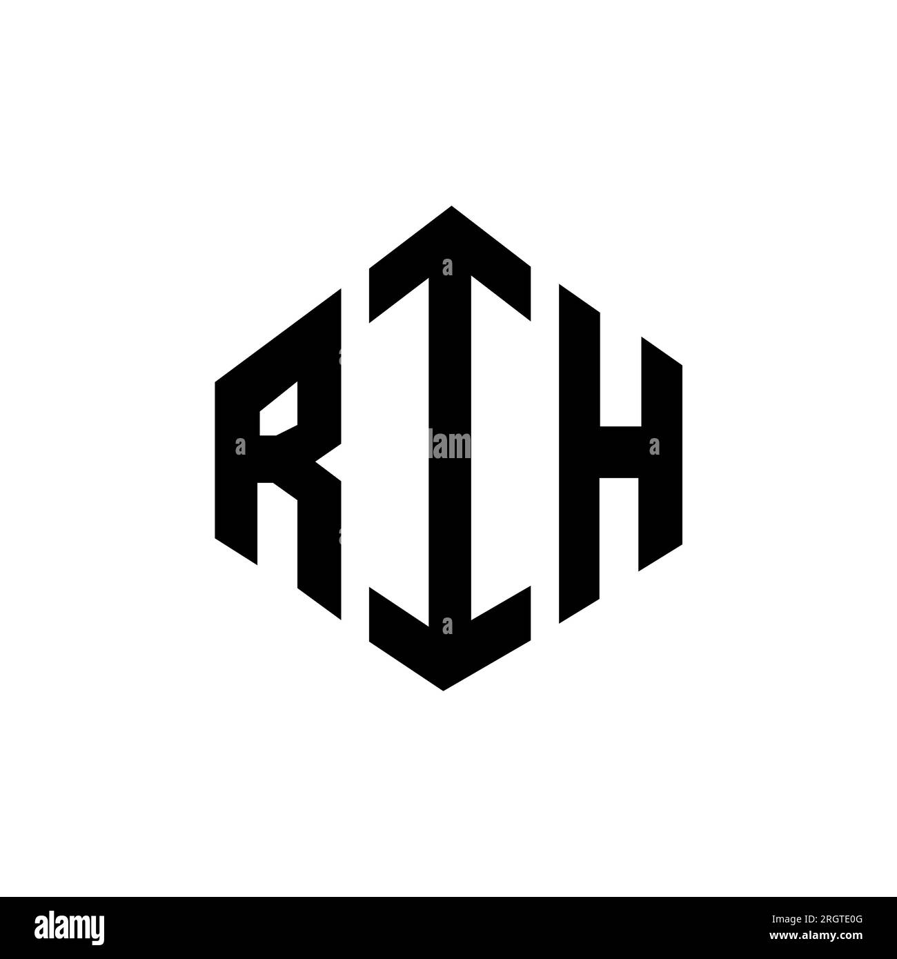 RIH letter logo design with polygon shape. RIH polygon and cube shape ...
