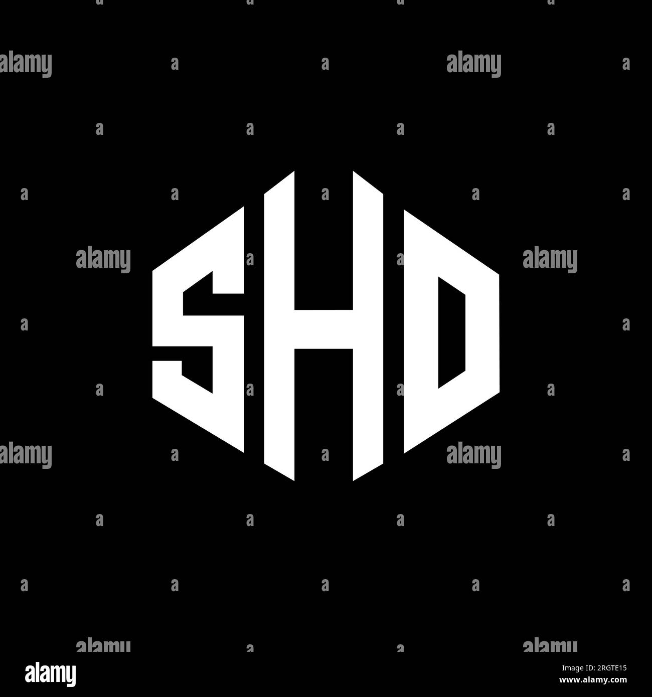 SHO letter logo design with polygon shape. SHO polygon and cube shape ...