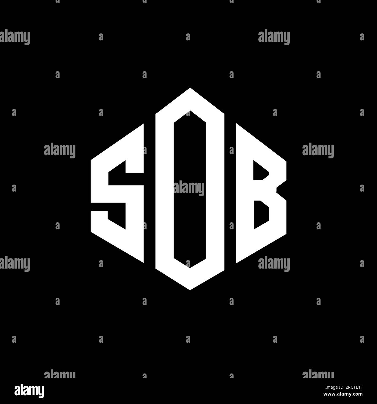 Sob hexagon logo Stock Vector Images - Alamy